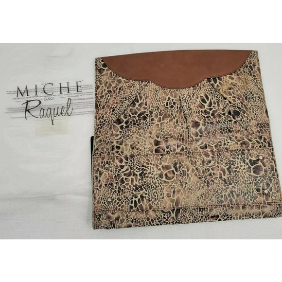 Miche | Bags | Miche Bag Shell Raquel Animal Print Gold Bronze Faux ...
